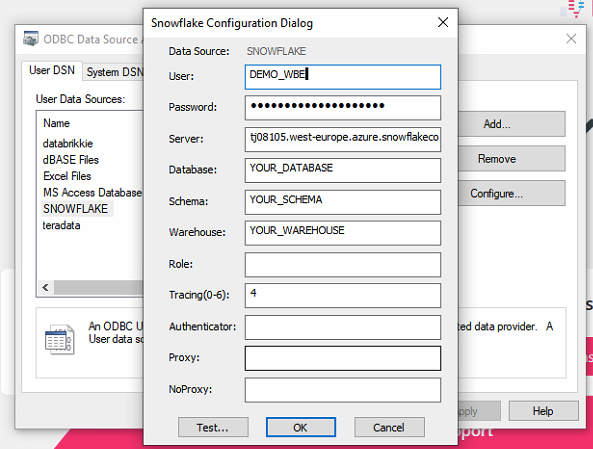 How to setup an ODBC connection